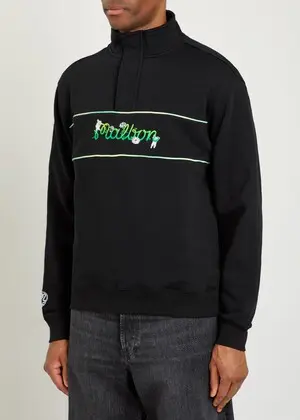 MALBON Grateful Dead Printed Half-zip Cotton Sweatshirt