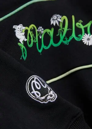 MALBON Grateful Dead Printed Half-zip Cotton Sweatshirt