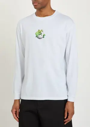 MALBON Grateful Dead Printed Cotton T-shirt - White