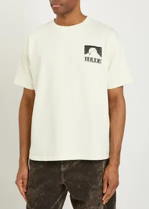 Rhude Moonlight Pack Printed Cotton T-shirt - White