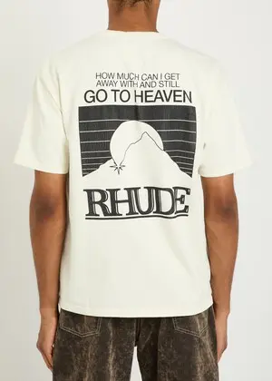 Rhude Moonlight Pack Printed Cotton T-shirt - White