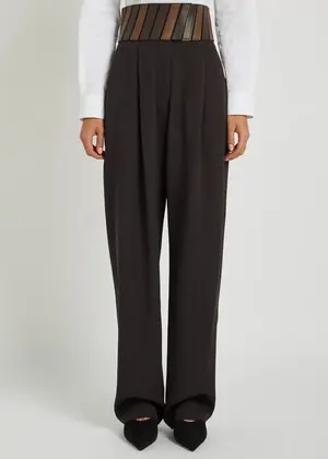 Alaïa Paneled Wool Trousers