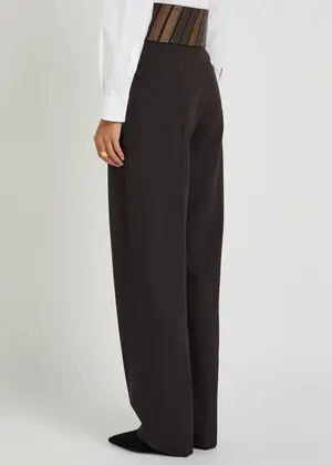 Alaïa Paneled Wool Trousers
