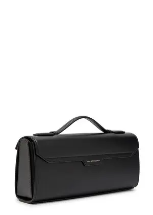 ANYA HINDMARCH Mortimer Saffiano Leather Clutch - Black