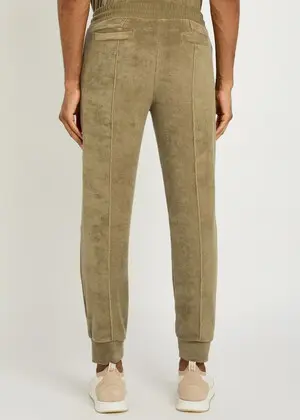 AURELIEN Pintuck Tapered-leg Terry Sweatpants