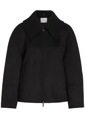 Women's Black Wool-Blend Jackets