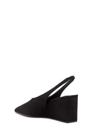 Alaïa 75 Suede Wedge Slingback Pumps