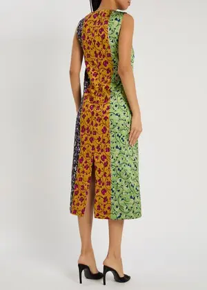La DoubleJ Floral-jacquard Woven Midi Dress