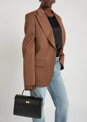 ANYA HINDMARCH Mortimer Leather Top Handle Bag - Black