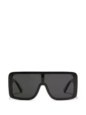 Dolce & Gabbana Logo Rectangle-frame Sunglasses - Black
