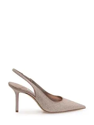 JIMMY CHOO Décolleté Love 85 Slingback Pumps - Silver