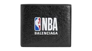 Balenciaga X Nba Cash Square Folded Wallet - Black