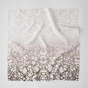 CHUKS COLLINS X LUSH DECOR Ethereal Tangle Silk Scarf - Ivory/brown