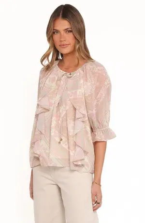 PETAL & PUP Arletta Ruffle Top