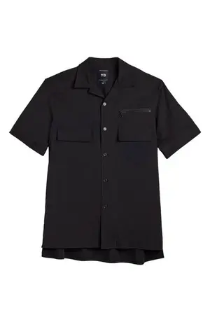Y3 Regular Fit Cotton Blend Utility Shirt