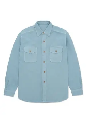 FORTELA Cpo Cotton Overshirt - Sky