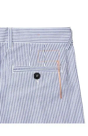 FORTELA Striped Seersucker Bermuda Shorts