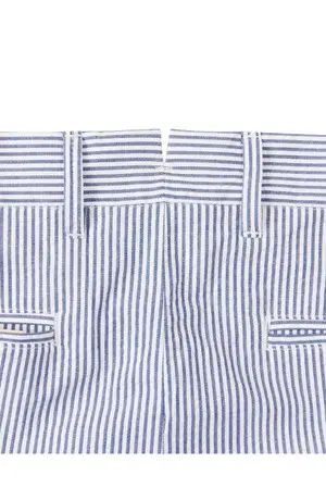 FORTELA Striped Seersucker Bermuda Shorts