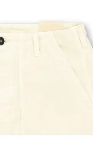 FORTELA Linen Fatigue Trousers - Milk