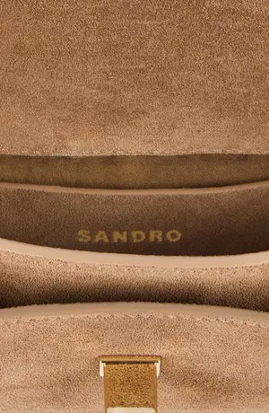 Sandro Mini Mambo Suede Bag - Caramel
