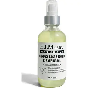 HIMISTRY NATURALS Moringa Face & Beard Cleansing Oil - No Color