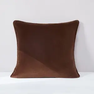 CHUKS COLLINS X LUSH DECOR Terran Velvet Pillow Cover - Brown