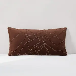 CHUKS COLLINS X LUSH DECOR Roots Cotton Pillow Cover - Brown