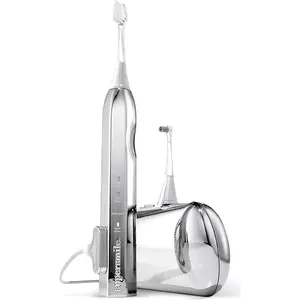 SUPERSMILE Zina45 Sonic Pulse Toothbrush + Travel Case - Chromse Silver