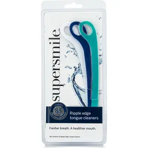 SUPERSMILE Ripple Edge Tongue Cleaner Trio - White