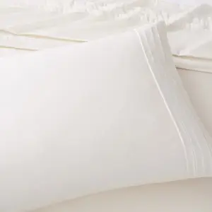 CHUKS COLLINS X LUSH DECOR Pleat Cotton Sheet Set - Cream