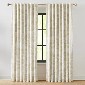 CHUKS COLLINS X LUSH DECOR Cascade Wave Blackout Window Panel - Cream/white