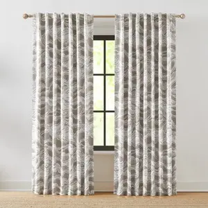 CHUKS COLLINS X LUSH DECOR Cascade Wave Blackout Window Panel - Gray/white