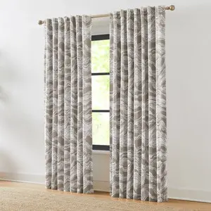 CHUKS COLLINS X LUSH DECOR Cascade Wave Blackout Window Panel - Gray/white