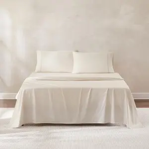 CHUKS COLLINS X LUSH DECOR Linear Cotton Sheet Set - Cream