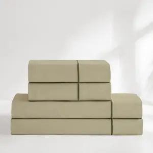 CHUKS COLLINS X LUSH DECOR Linear Cotton Sheet Set - Green