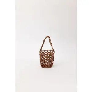 Hat Attack Isla Beaded Mini Bag - Brown