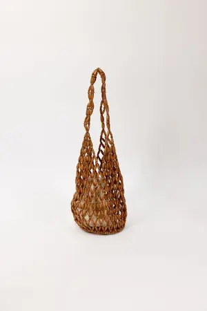 Hat Attack Isla Beaded Mini Bag - Brown