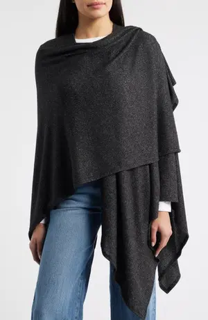 Loveappella Rib Shawl - Charcoal