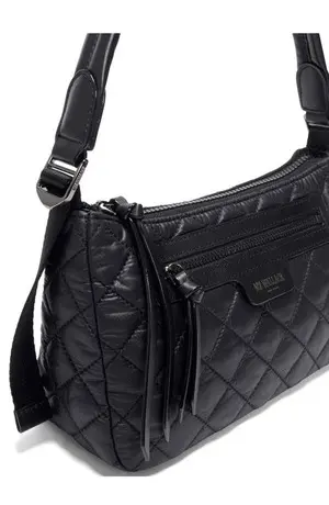 Mz Wallace Small Park Quilted Nylon Shoulder Bag - Black