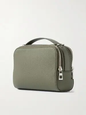 Loewe Debossed Full-grain Leather Messenger Bag - Green