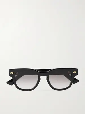 Bottega Veneta Intrecciato Square-frame Sunglasses - Black