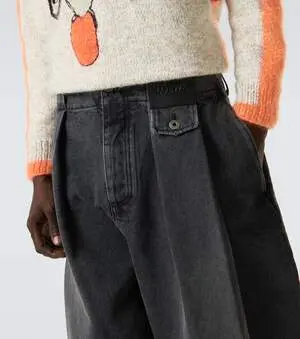 Loewe Pleated Barrel-leg Jeans