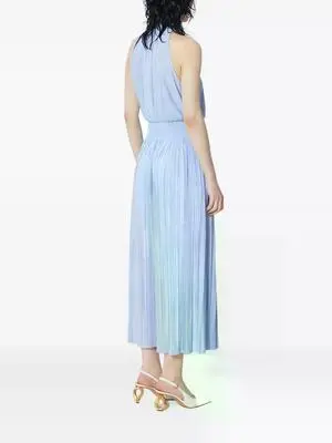 SAMSOE SAMSOE Pleated High-neck Midi Dress