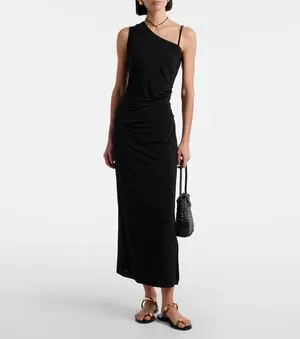 Max Mara Fiabe One-shoulder Midi Dress - Black