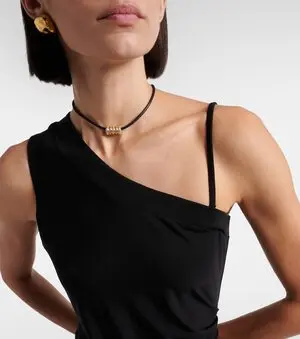 Max Mara Fiabe One-shoulder Midi Dress - Black