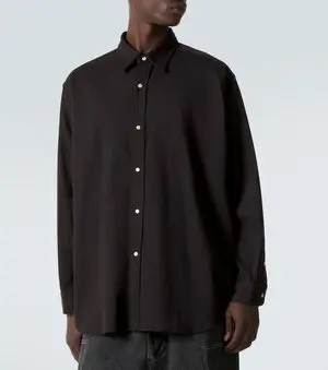 A.PRESSE Cotton Twill Shirt - Black