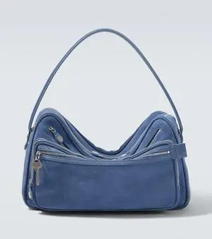 Acne Studios Camero Suede Shoulder Bag - Blue