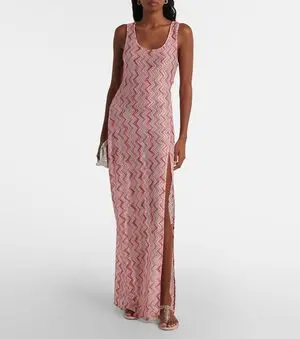 Missoni Zigzag Maxi Dress - Pink