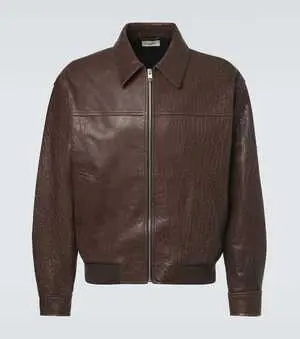 FRAME Leather Bomber Jacket