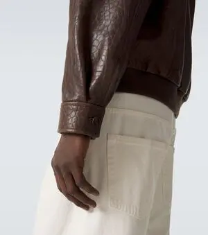 FRAME Leather Bomber Jacket